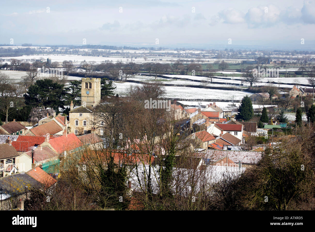 A view of Well village in North Yorkshire UK Stock Photo - Alamy