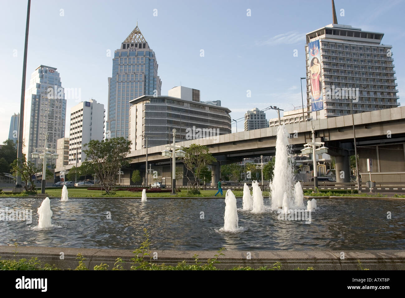 Silom center Area, Bangkok, Thailand Stock Photo - Alamy
