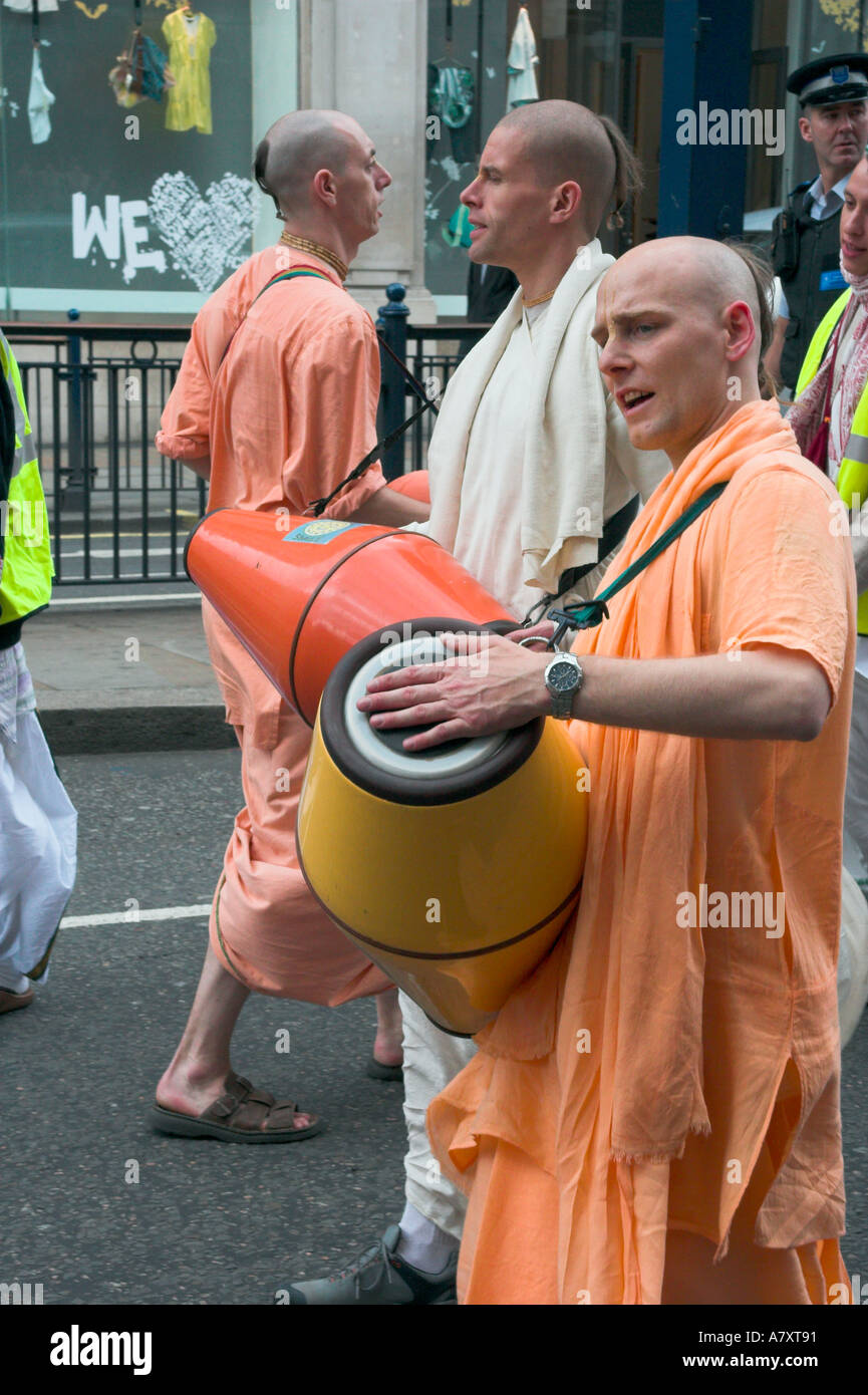 Hare Krishna procession in London UK Stock Photo - Alamy