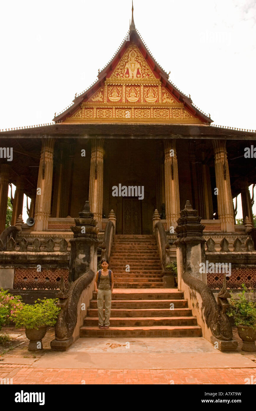 Laos, Vientiane, Haw Pha Kaew formerly the temple of the Lan Xang and ...
