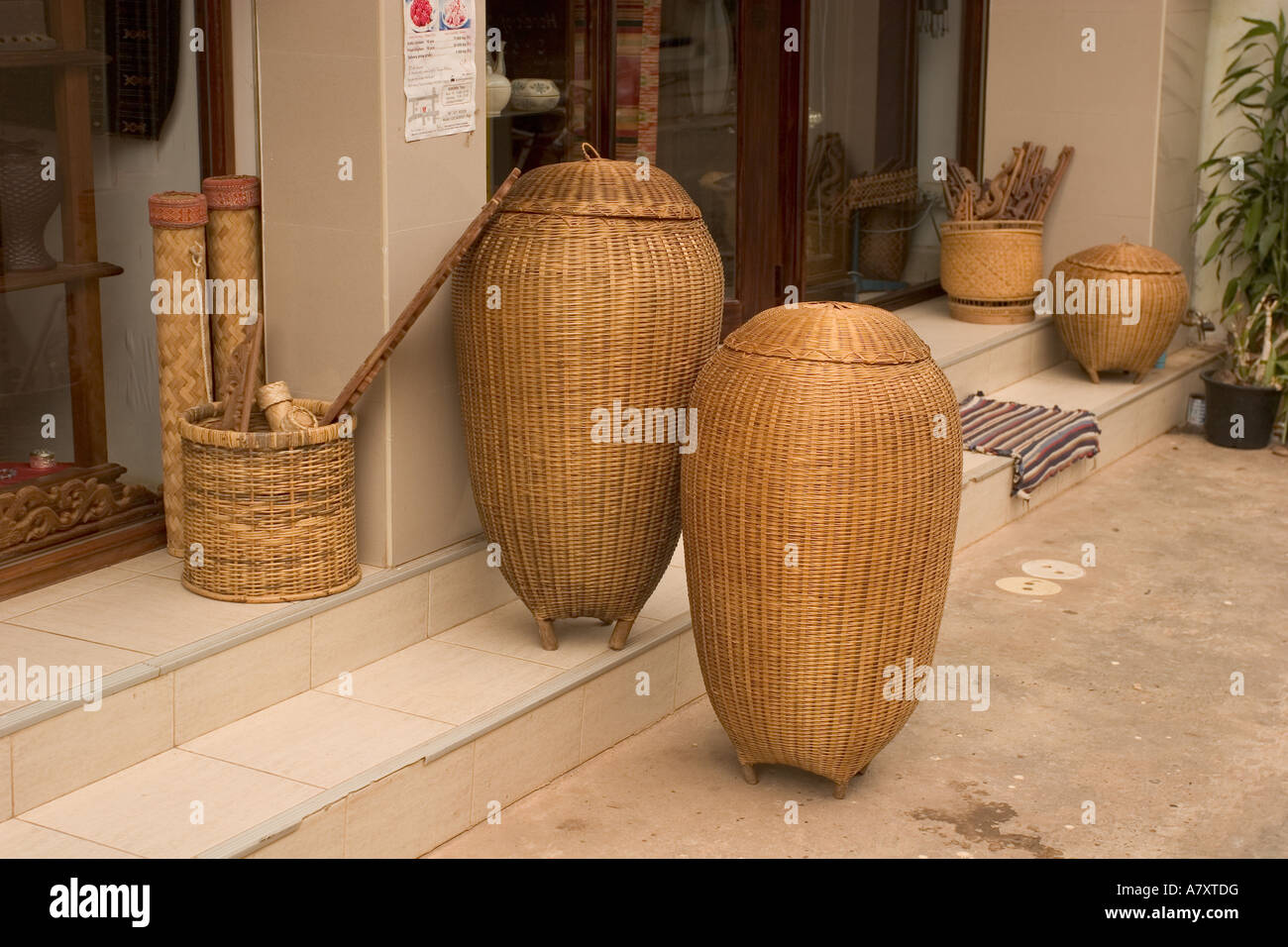 Laos, Vientiane, Gift Shop Stock Photo - Alamy