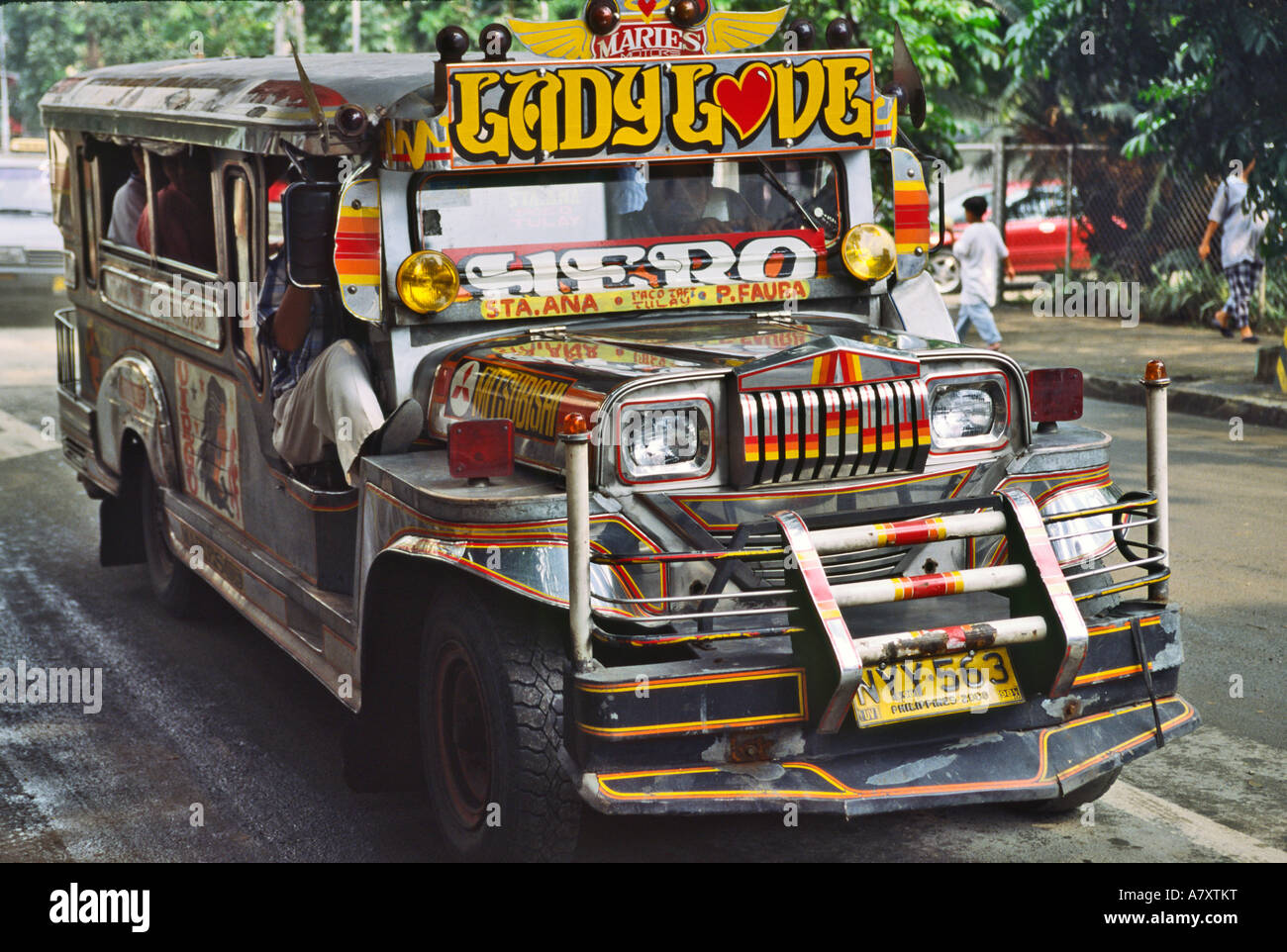 Asia, Philippines. Colorful jeepneys provide public transportation ...