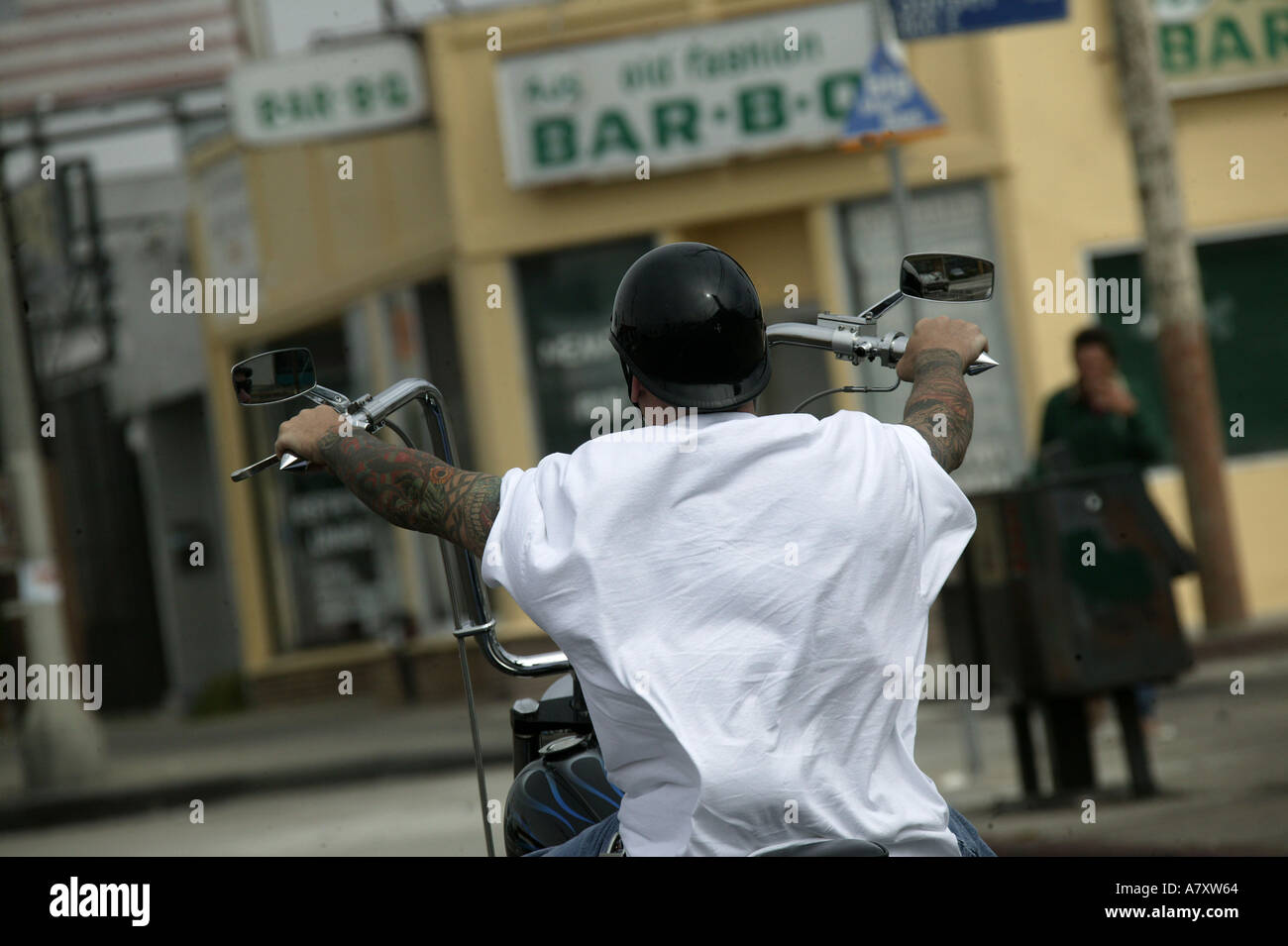 Motorcycle rider on chopper riding hi-res stock photography and images ...
