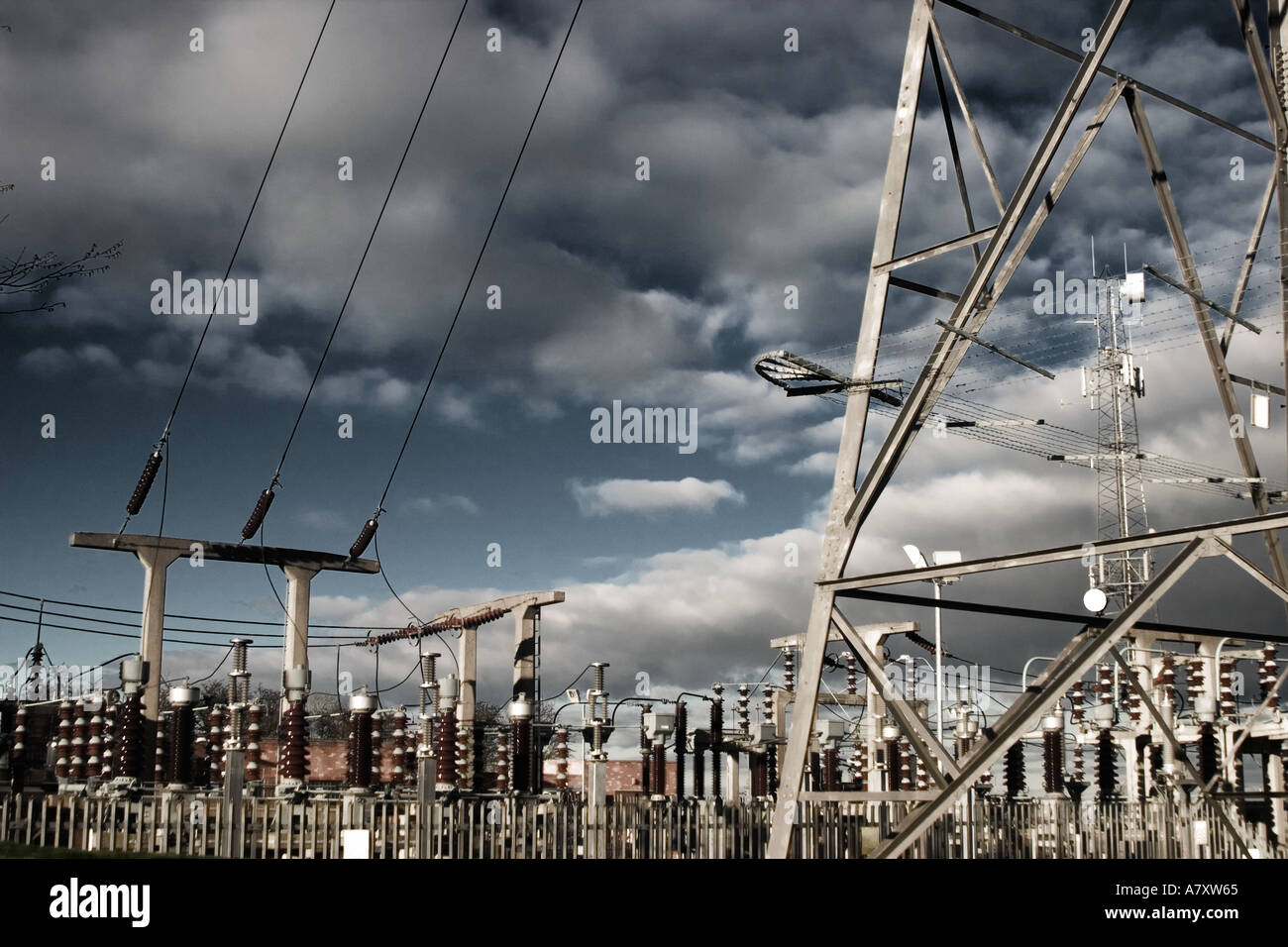 Electricity generation sub station Stock Photo - Alamy