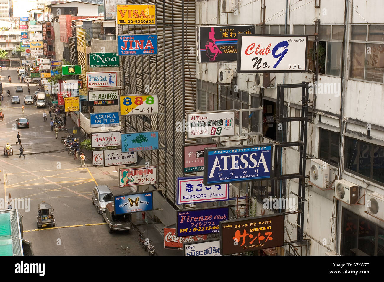 Street landscape in rural Bangkok, Sukhumvit area, Bangkok Thailand ...