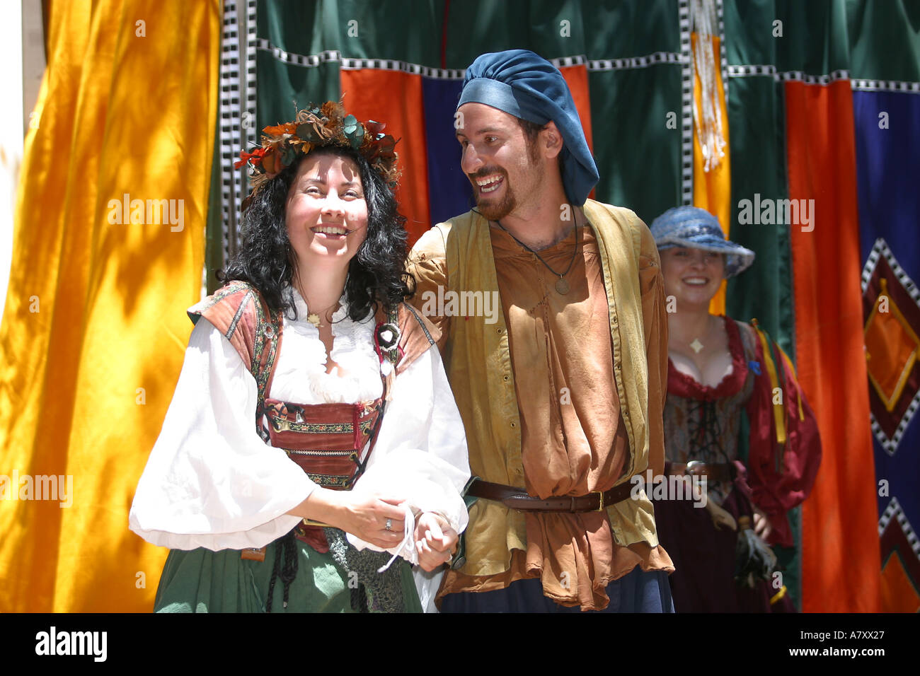 'RENAISSANCE PLAYERS' IN MEDIEVAL DRESS,CALIFORNIA,USA Stock Photo - Alamy