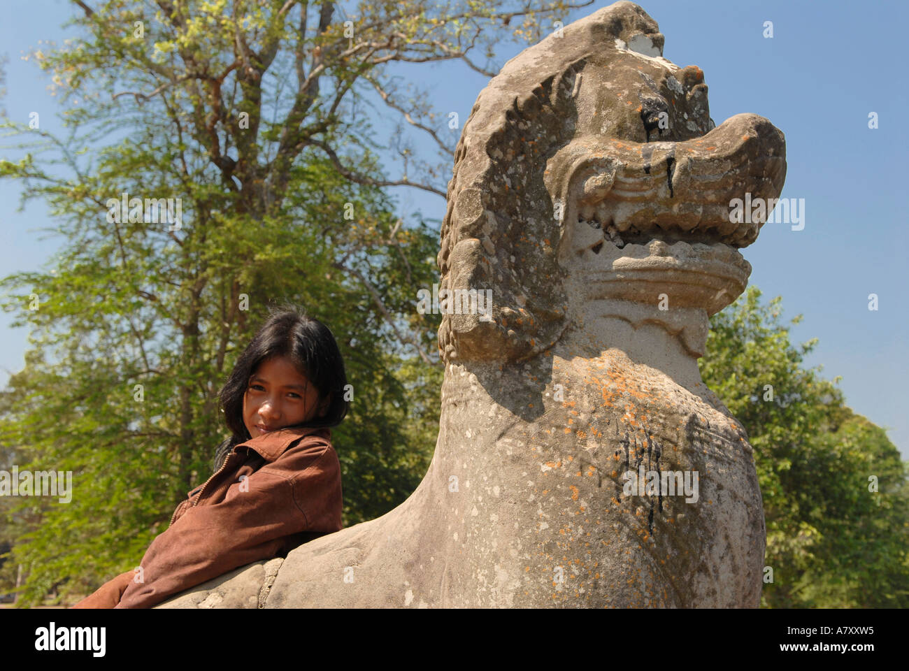 Girl Sra Srang Angkor Cambodia Stock Photo - Alamy