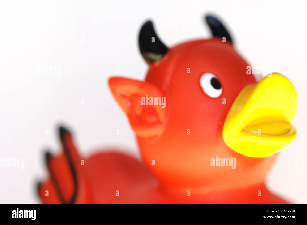 devilish rubber duck Stock Photo - Alamy