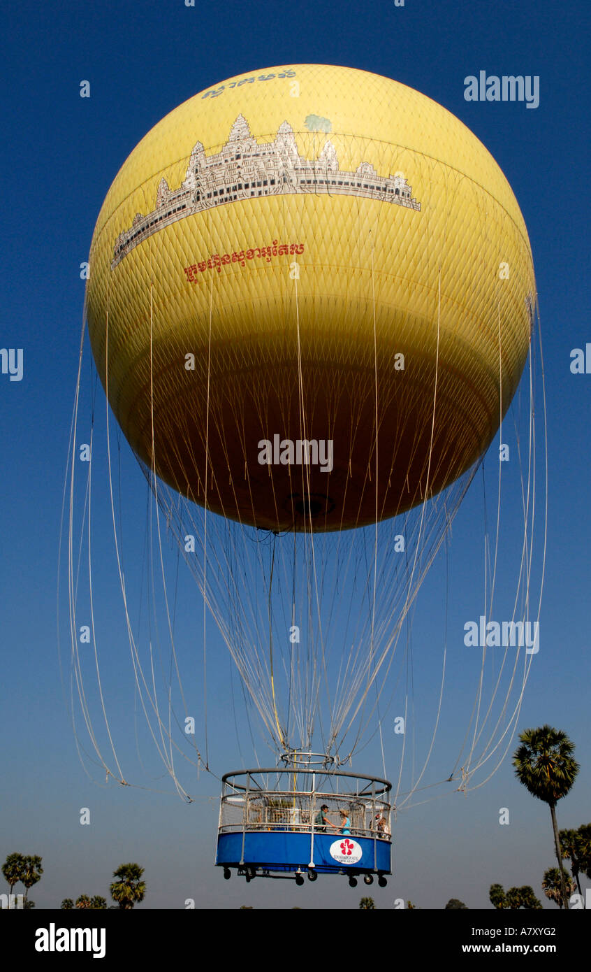 Hot air balloon Angkor Cambodia Stock Photo - Alamy