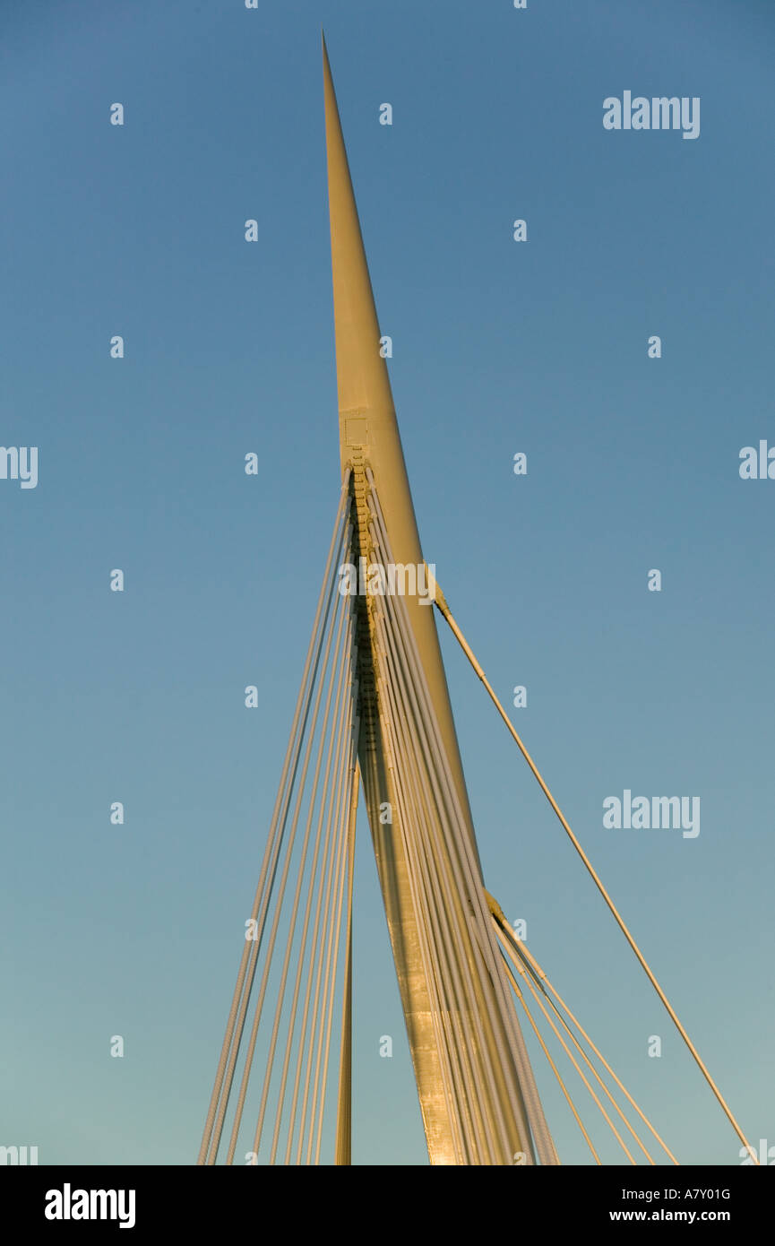 Canada, Manitoba, Winnipeg: Esplanade Riel Pedestrian Bridge Stock ...