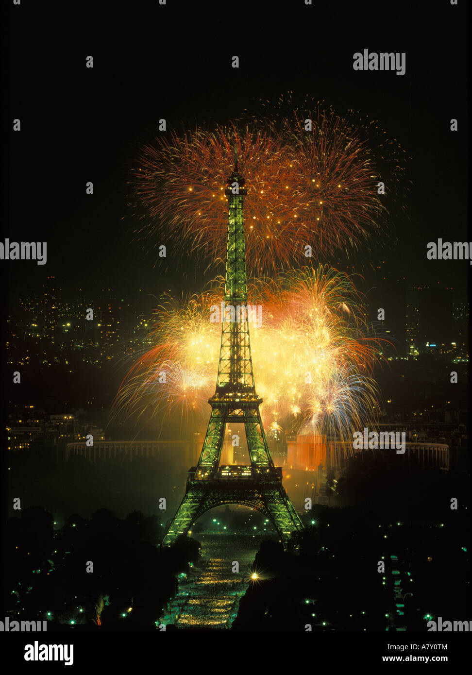 Fireworks, Eiffel Tower, Paris, France Stock Photo - Alamy
