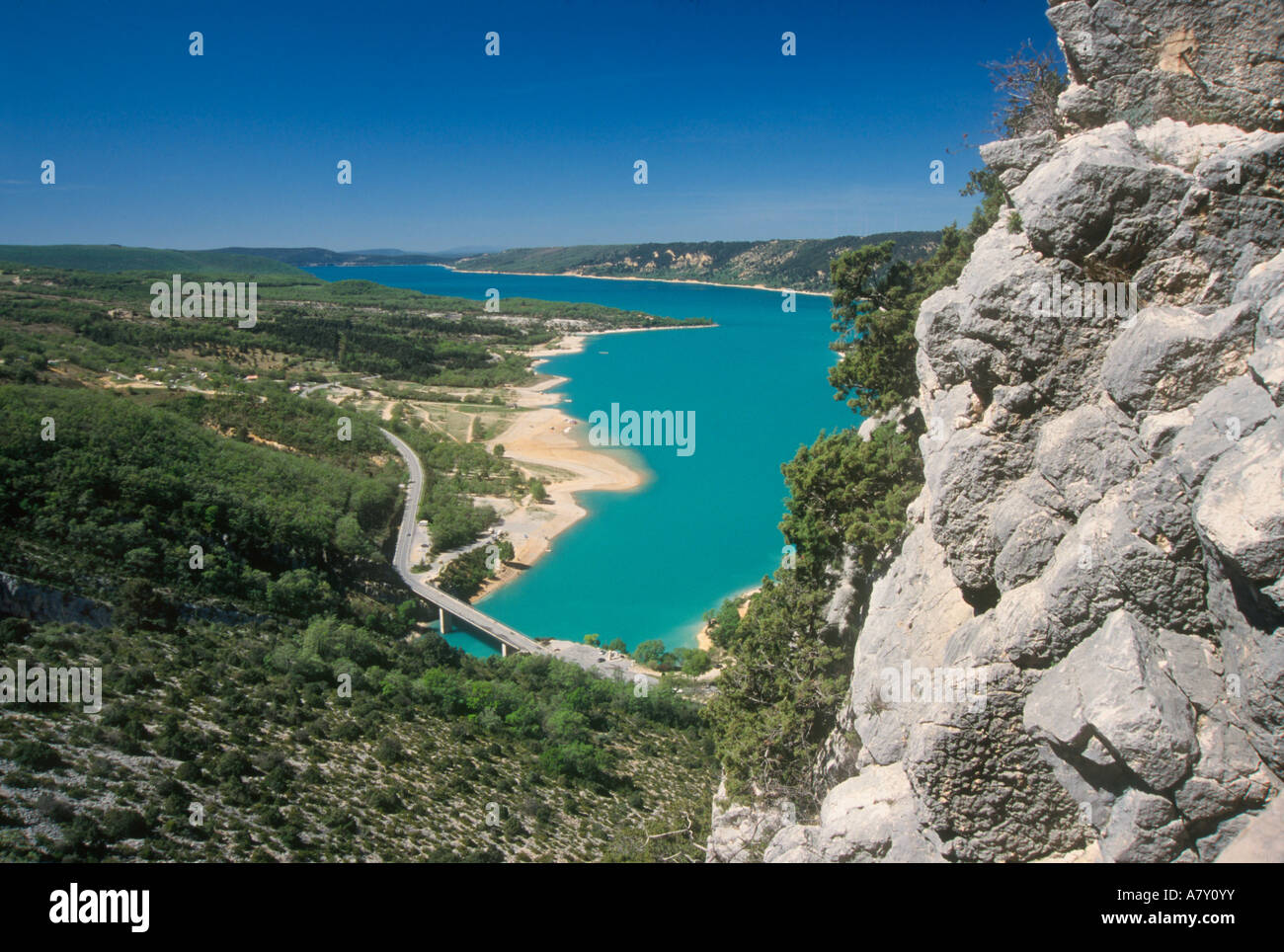 France, Canyon of Verdon - Lac de St. Croix (Lake St. Croix), at the ...