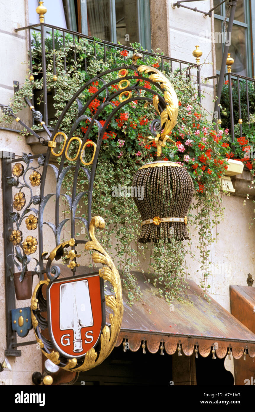 Europe, Germany, Munich. Traditional handcrafted sign Stock Photo - Alamy