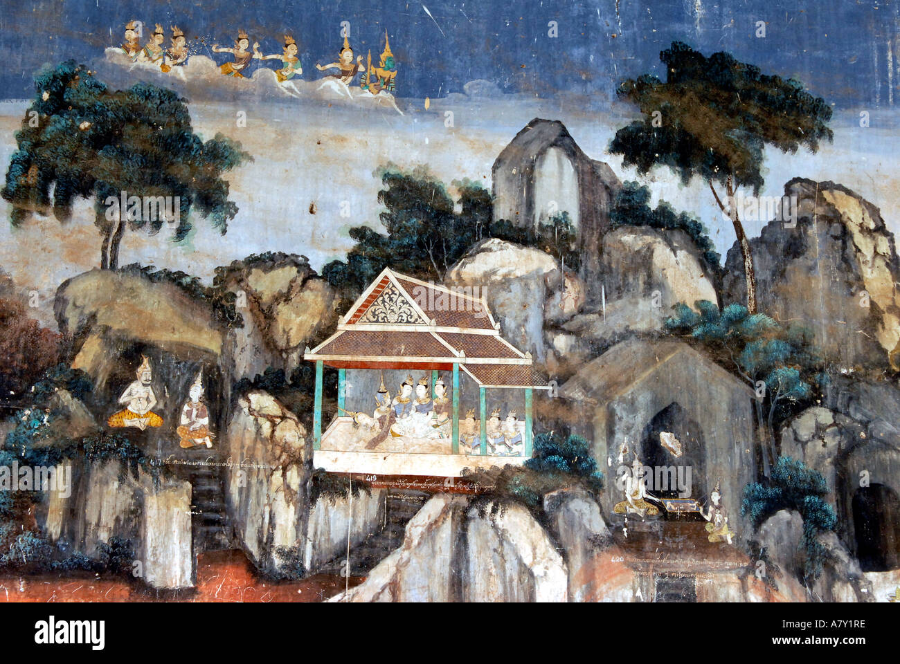 Ramayana Fresco Royal Palace Phnom Penh Cambodia Stock Photo - Alamy