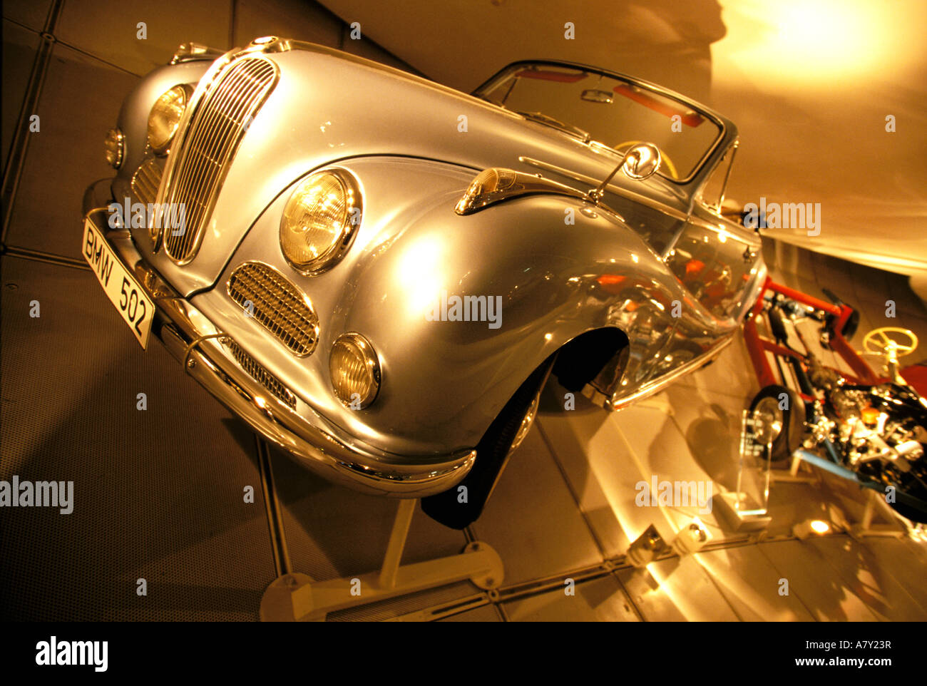 Europe, Germany, Bayern, Munich. Interior of BMW car museum Stock Photo ...