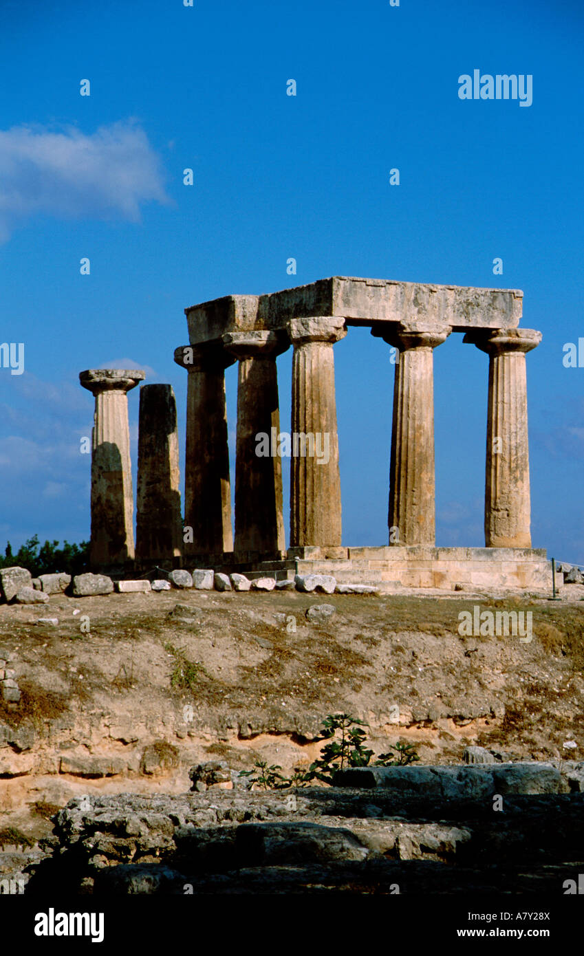 Europe, Greece, Peloponnese, Hellenistic city of Ancient Corinth (aka ...