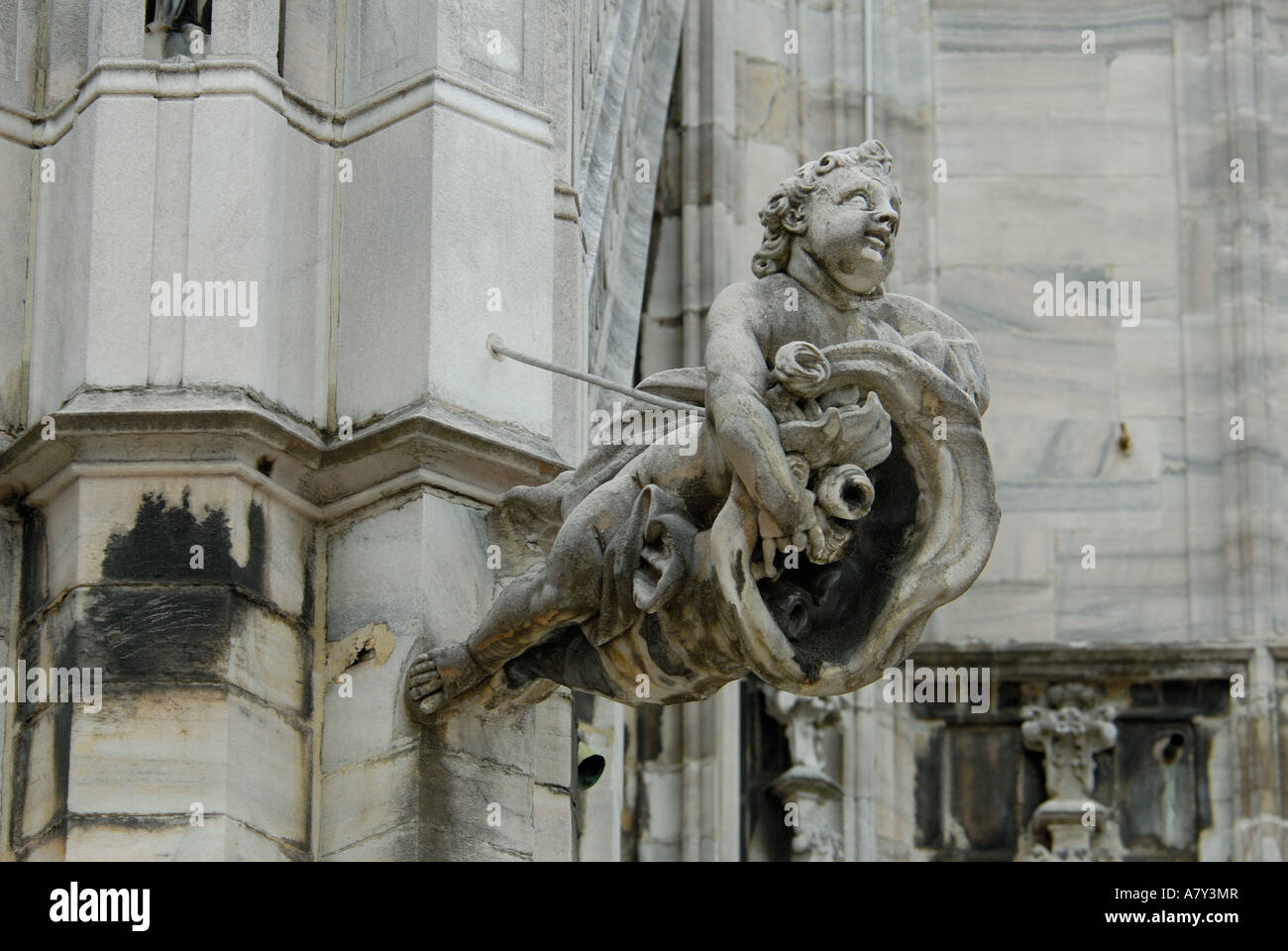 Italy, Milan, detail of statue on rooftop of the Duomo Stock Photo - Alamy
