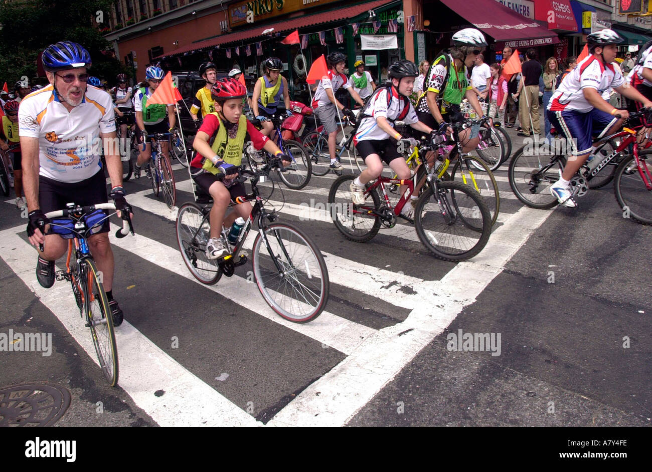 Environmental Bike Riders arrive at the Upper West Side at the end of ...