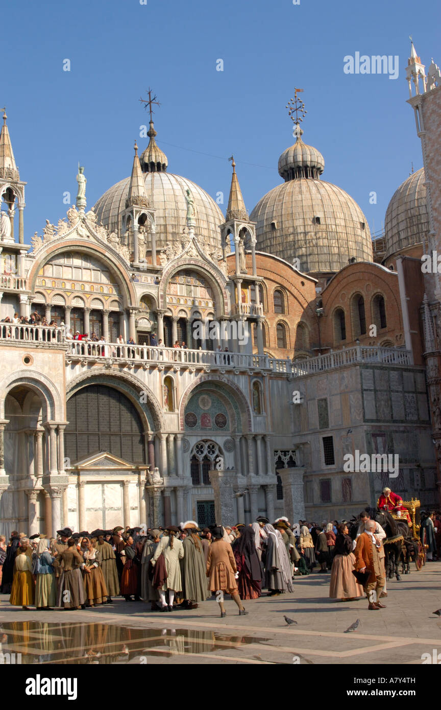 Italy, Venice, filming Casanova in St. Mark's Square Stock Photo - Alamy