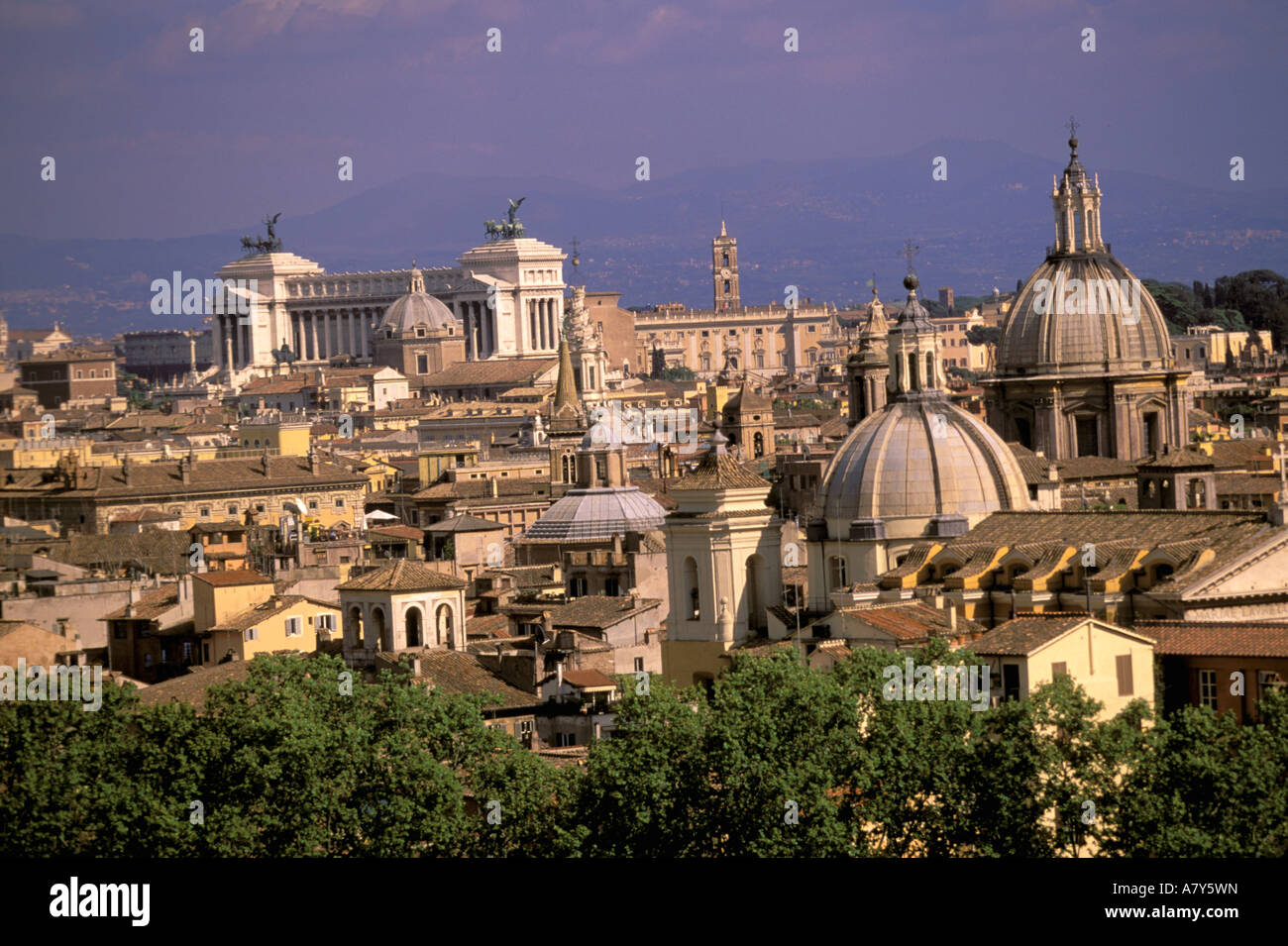 Europe, Italy, Rome, The Vatican. City view & Monumento Vittorio ...