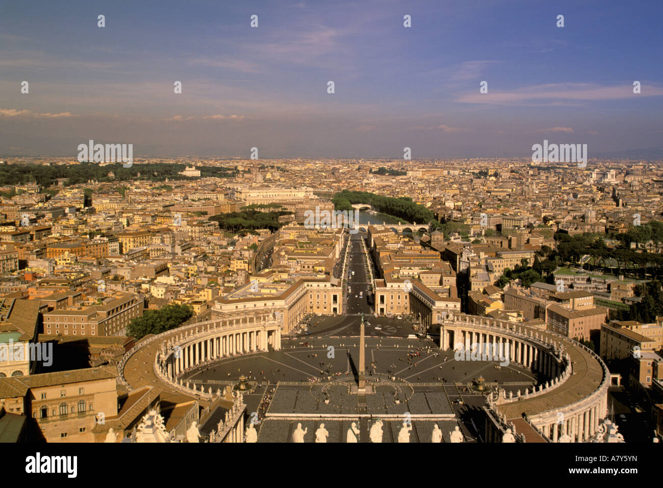 Europe, Italy, Rome, The Vatican. View from St. Peter's square from ...
