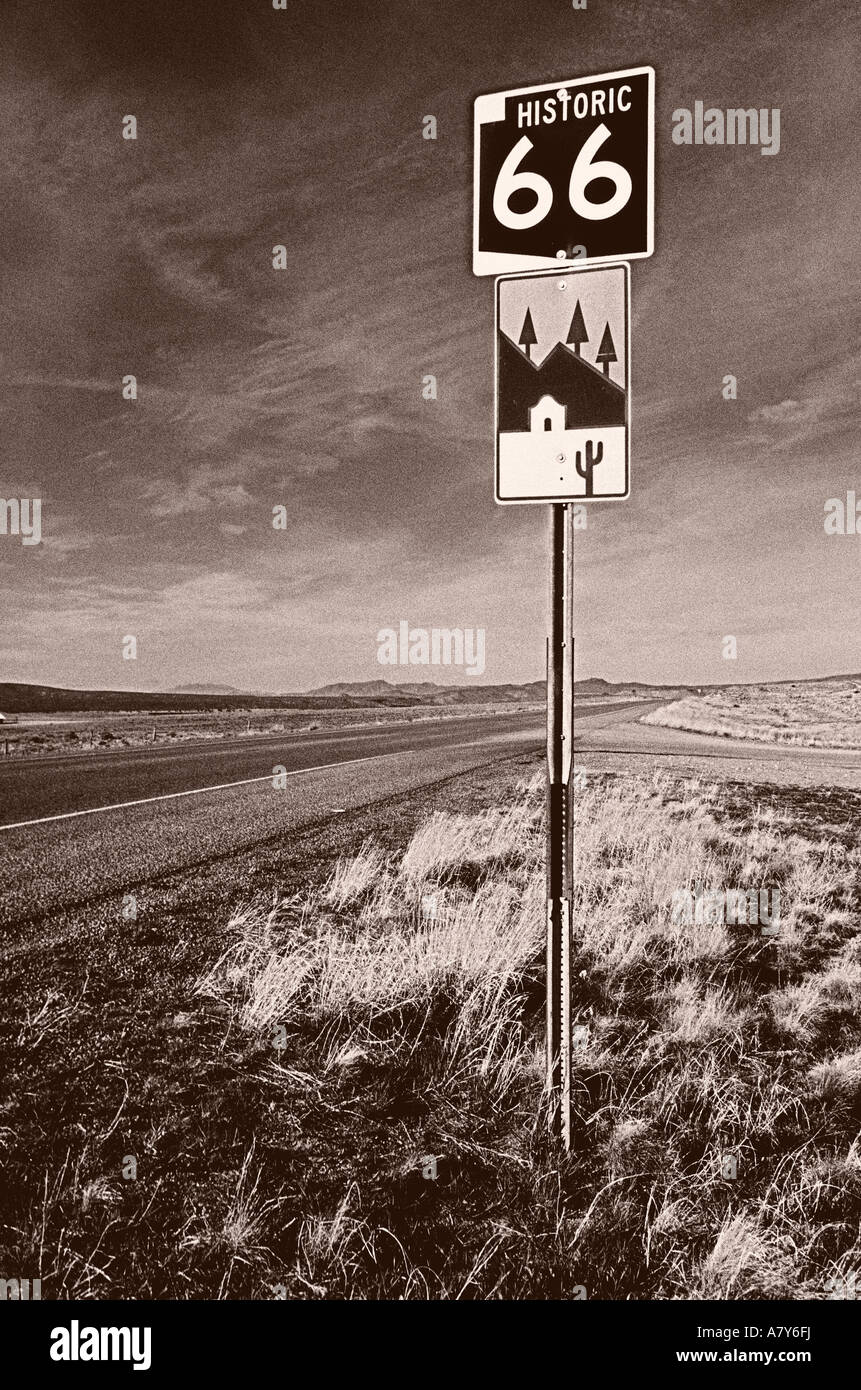 Route 66 sign Stock Photo - Alamy
