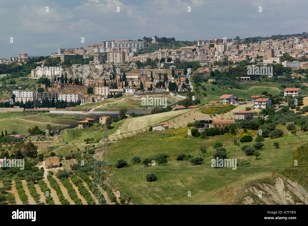 Italy, Sicily, Caltanissetta, Town View Stock Photo - Alamy