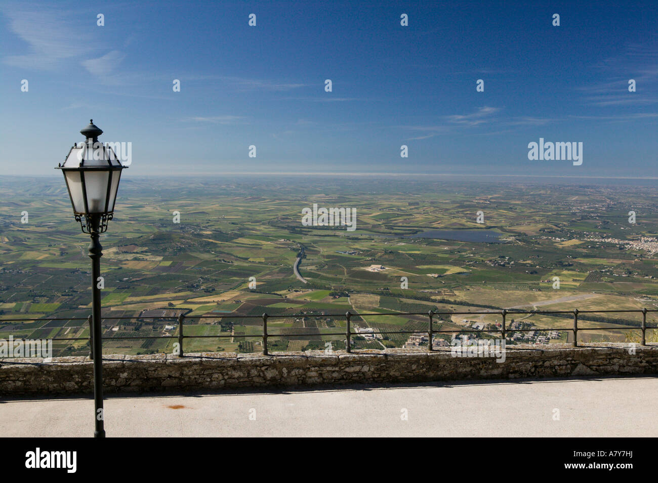 Italy, Sicily, Erice, View of Countryside Stock Photo - Alamy