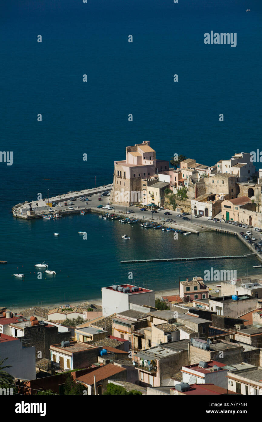Italy, Sicily, Castellamare del Golfo, Aerial Town View Stock Photo - Alamy
