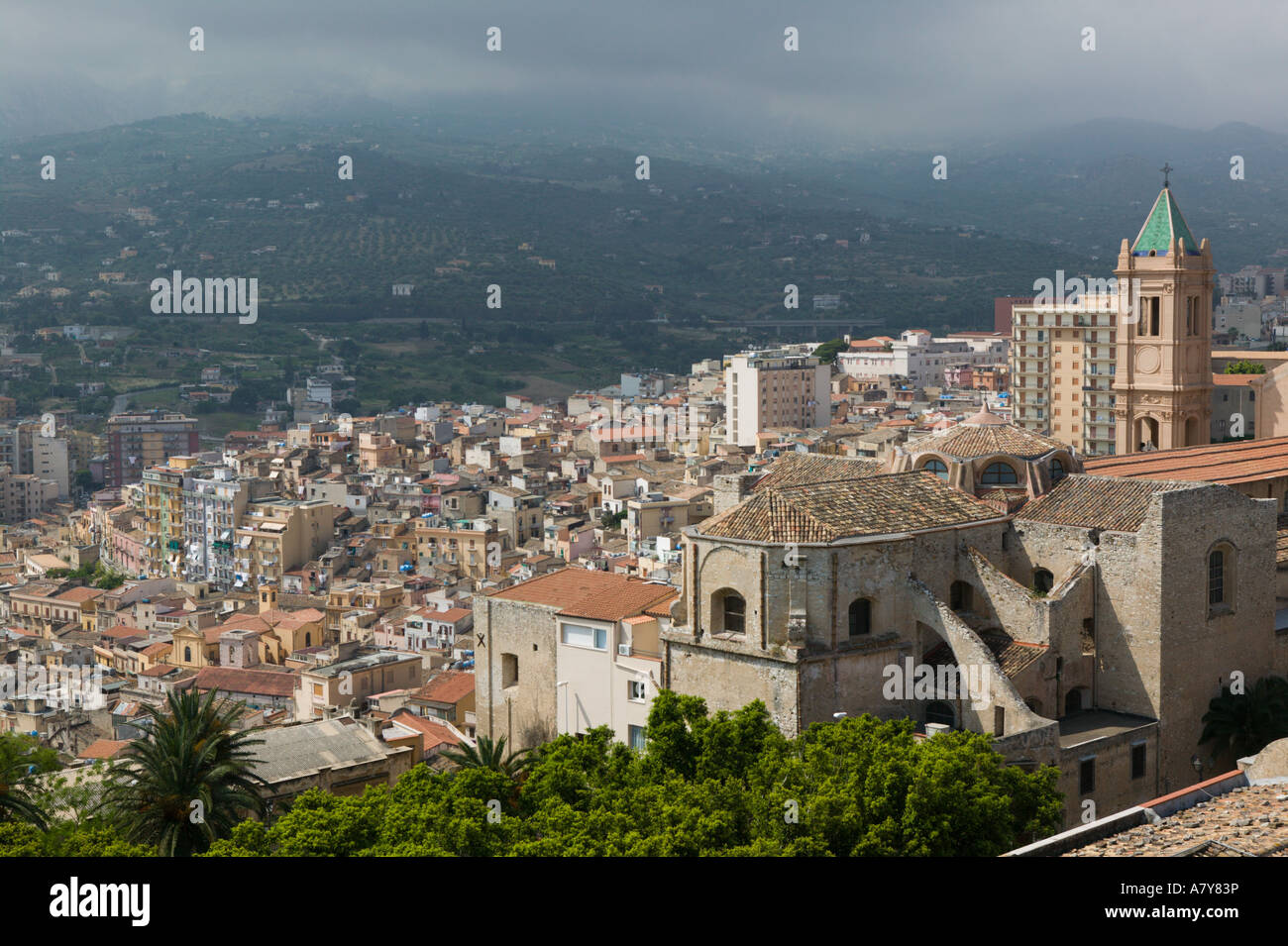 Italy, Sicily, Termini Imerese, Duomo, Cathedral View from the Castello ...