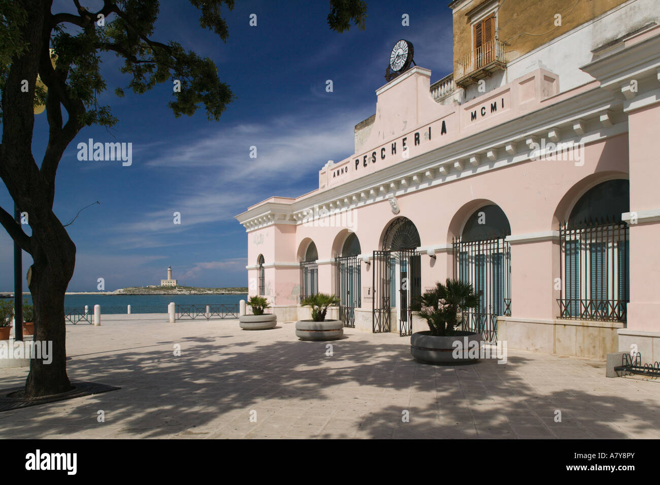 Italy, Puglia, Promontorio del Gargano, Vieste, Piazza Kennedy, Town ...