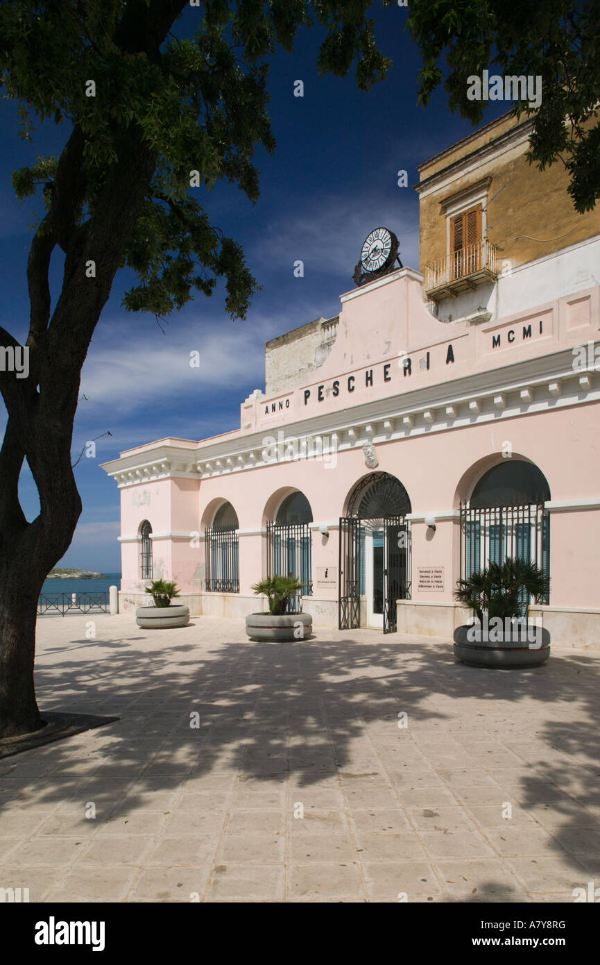 Italy, Puglia, Promontorio del Gargano, Vieste, Piazza Kennedy, Town ...