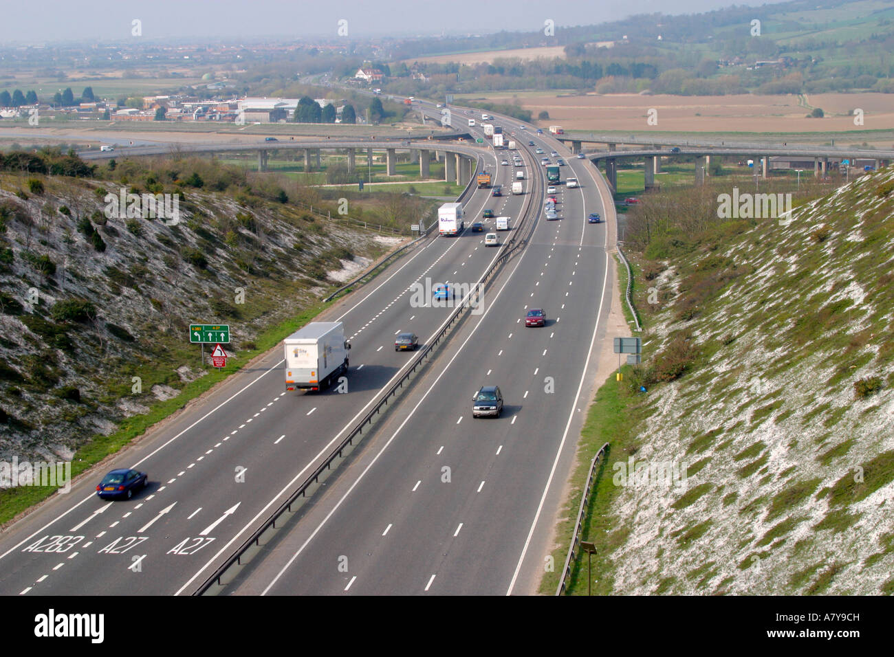 A27 trunk road at Shoreham, Sussex, looking west Stock Photo - Alamy