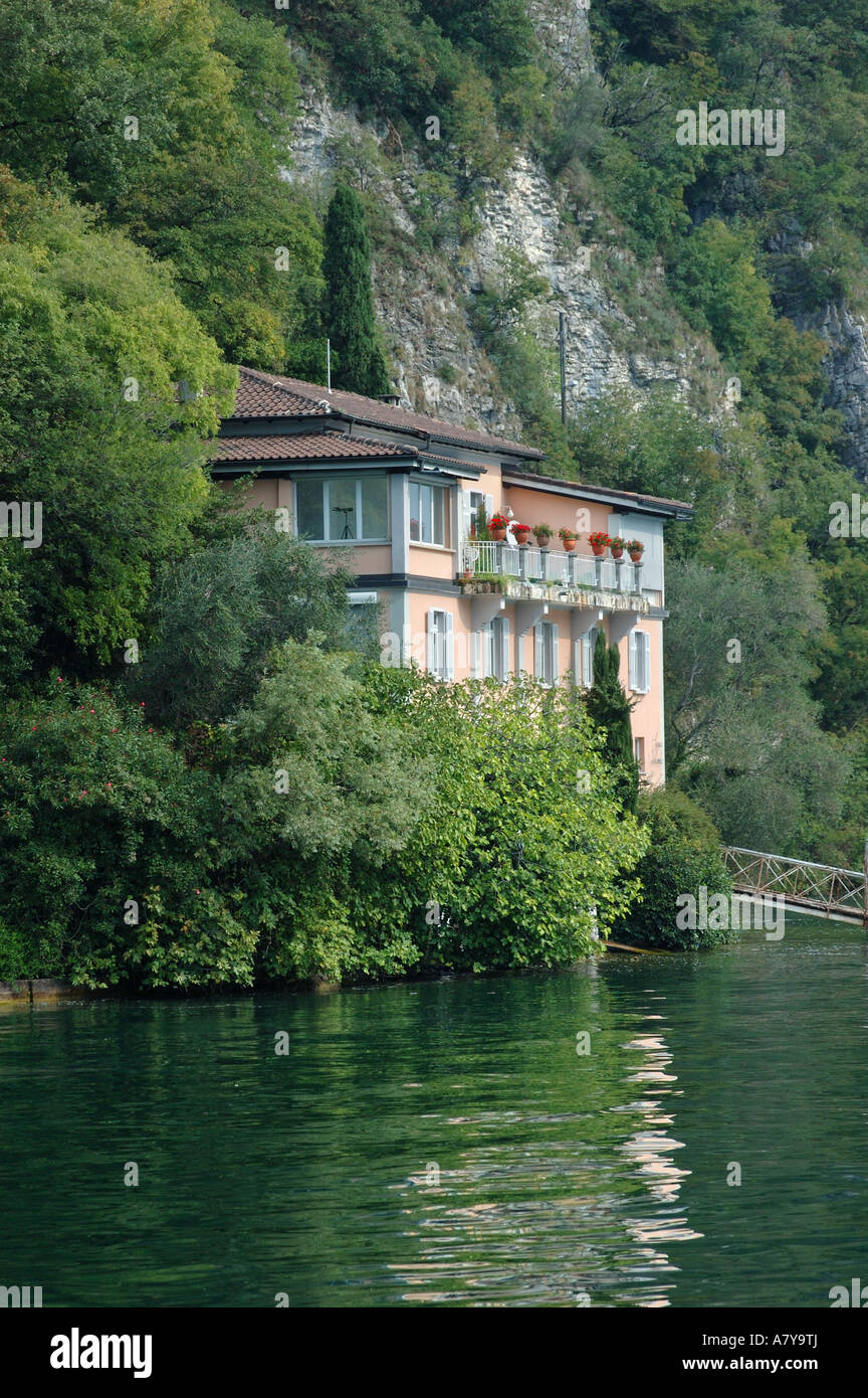 Switzerland, Lugano, Lake Lugano, lakeside villa Stock Photo - Alamy
