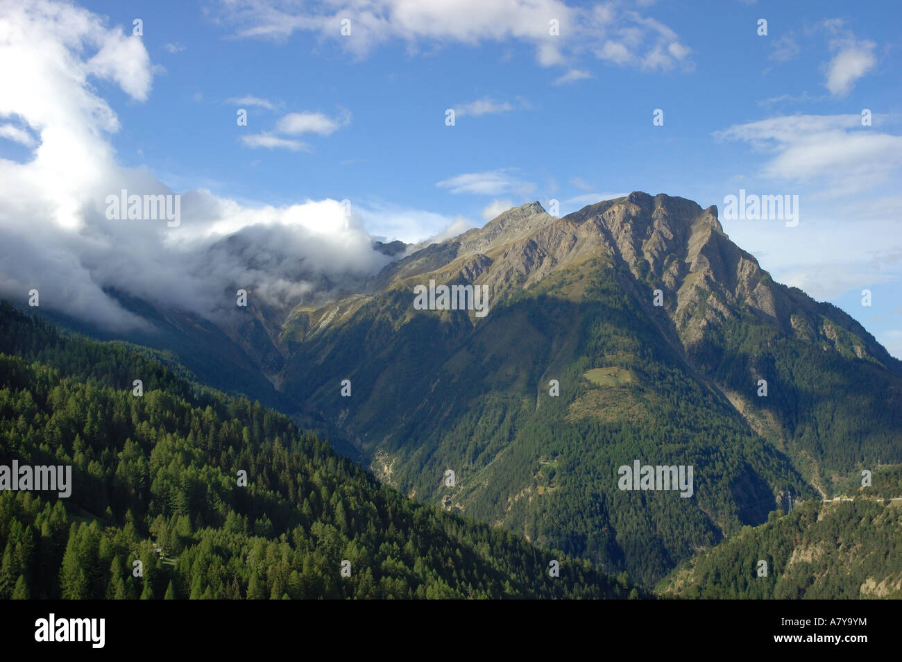 Italy, Simplon Pass, mountains and valleys Stock Photo - Alamy