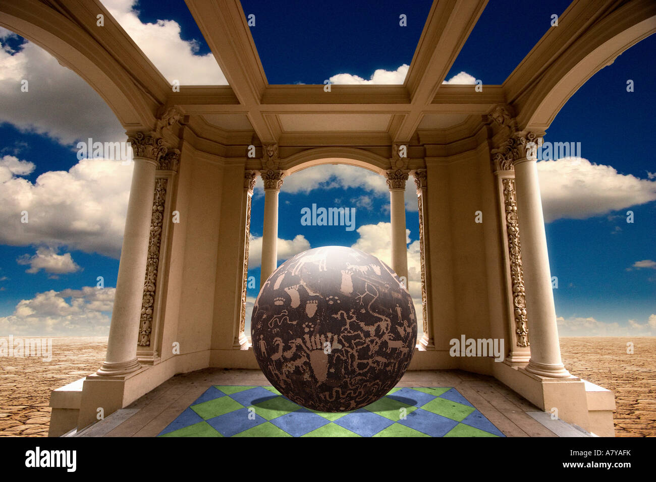 Surreal interior space Stock Photo - Alamy