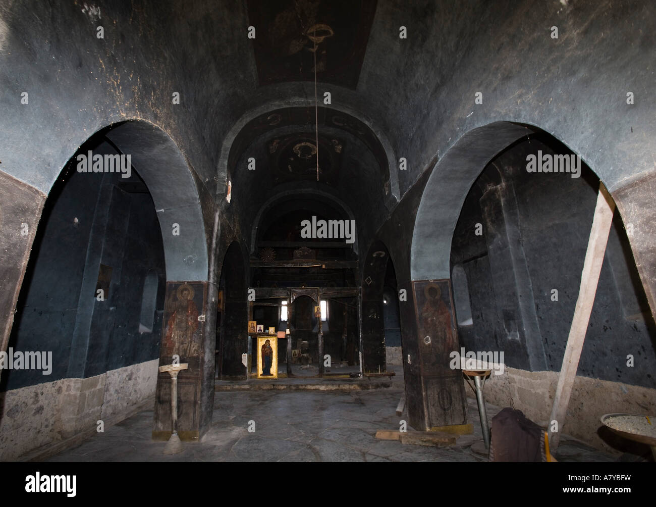 Burned out shell of a holy 15th century Serbian Orthodox church is all ...