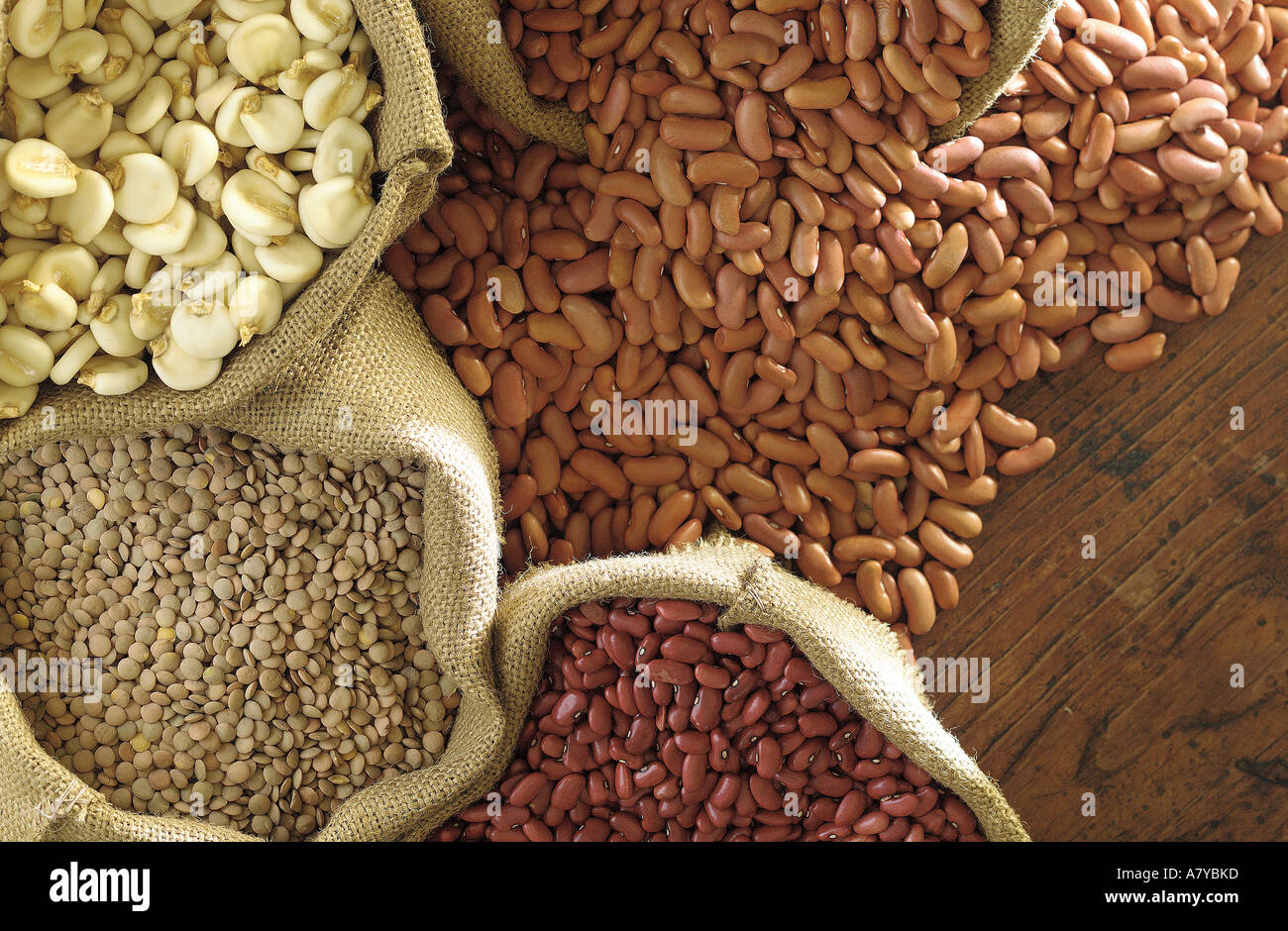 beans in sacks Stock Photo - Alamy