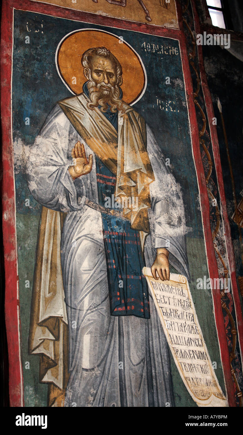 Frescoes in 14th Century Visoki Decani Monastery in Kosovo and Metohija ...