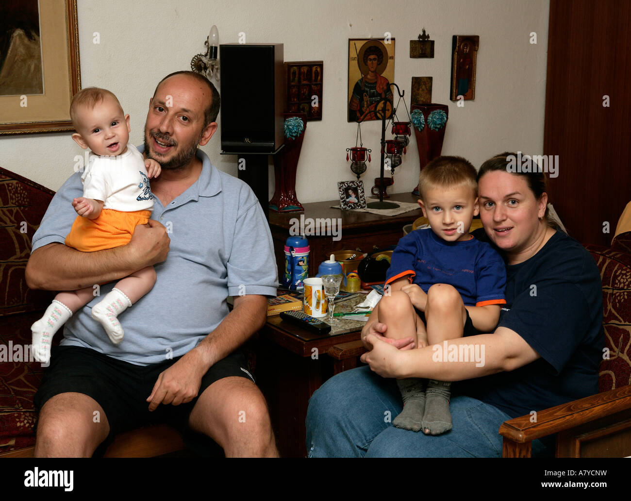 The family of Dusan and Maja Radic, with their two children Masa and ...