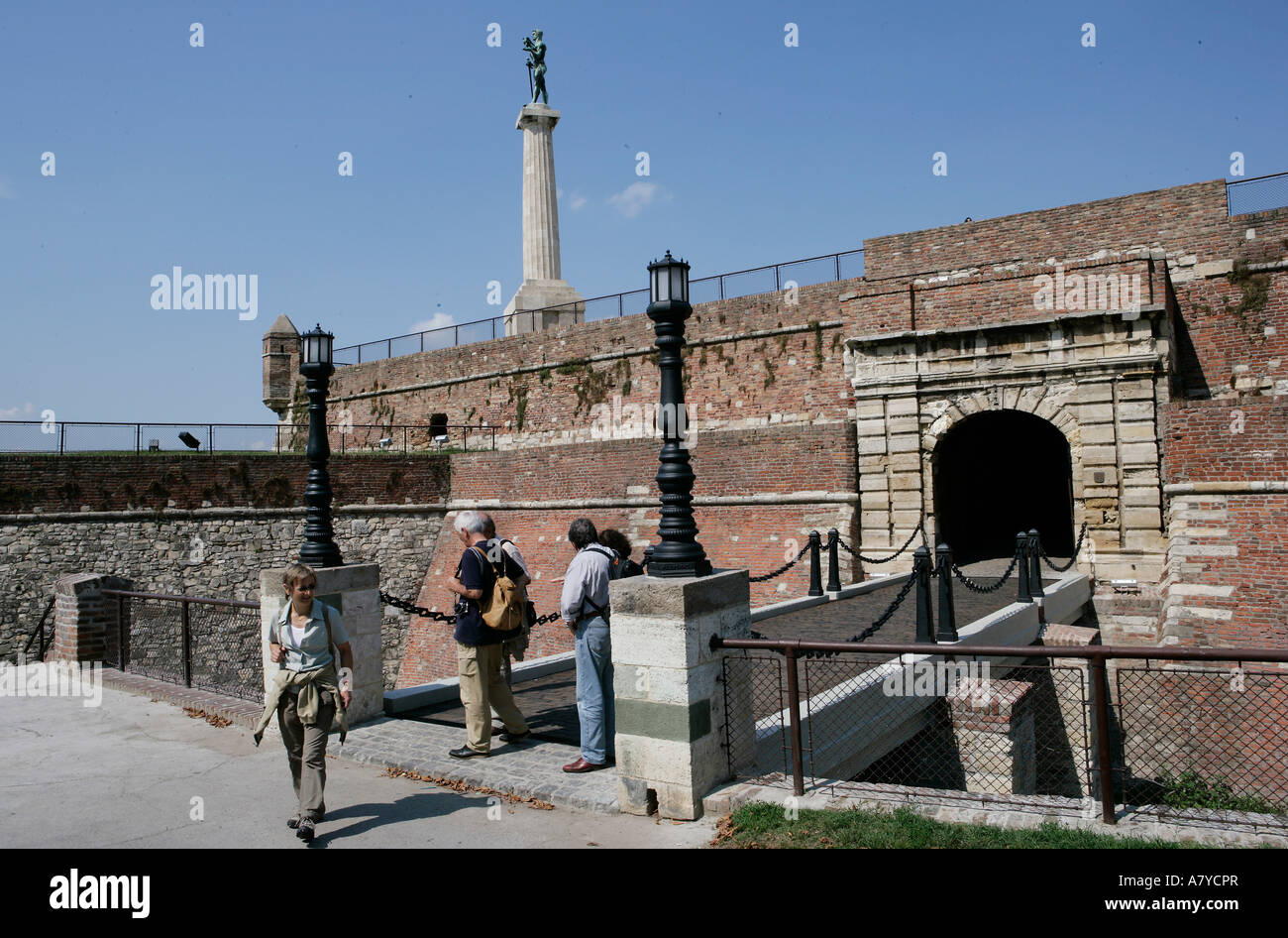 The fortress at Kalemegdan Park, a popular landmark in Belgrade, Serbia ...