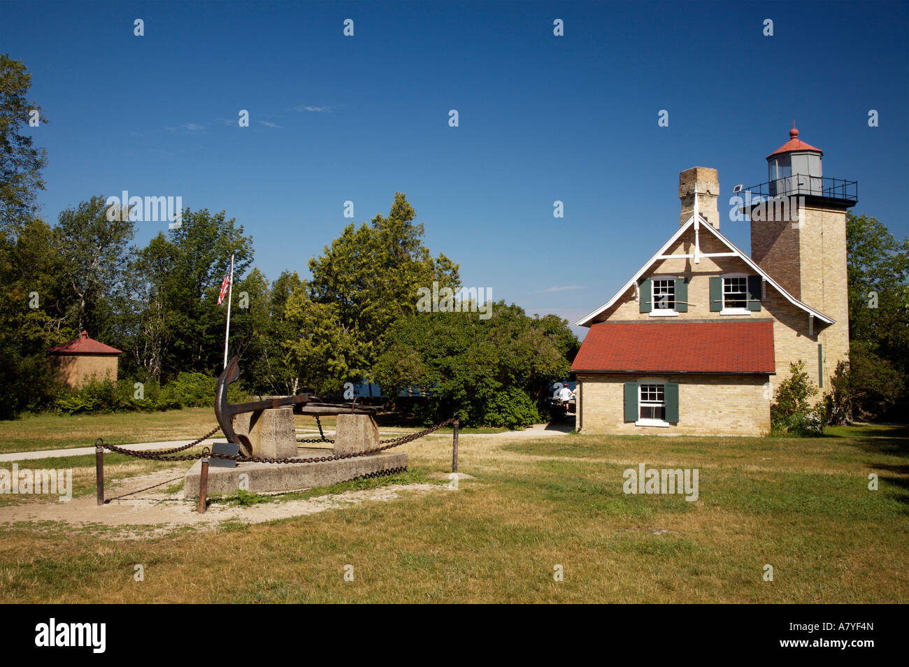 Eagle Bluff Lighthouse Peninsula State Park Fish Creek Wisconsin Stock ...