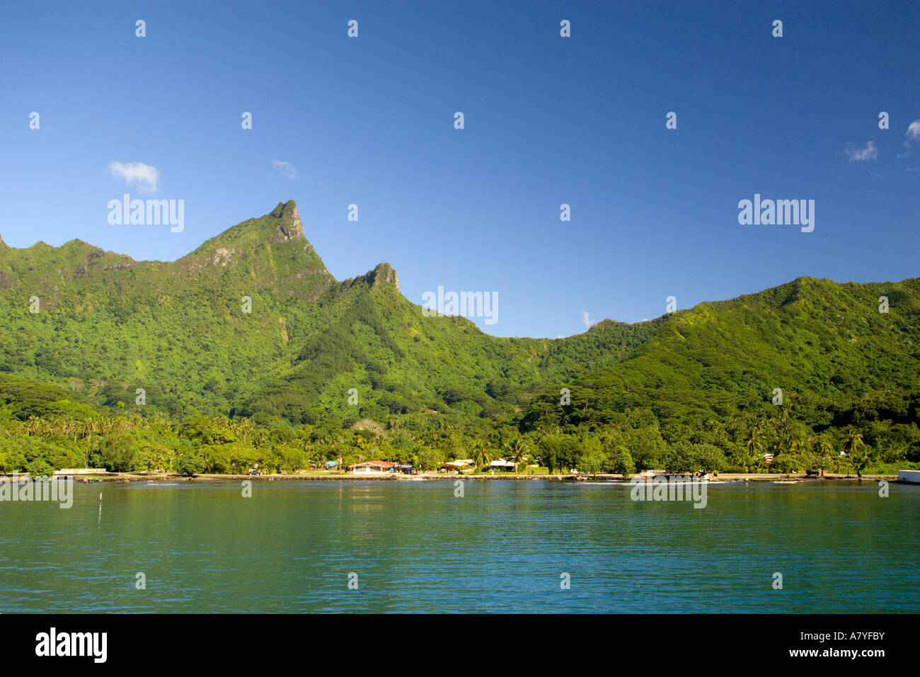 Arriving by ferry to Moorea, French Polynesia Stock Photo - Alamy