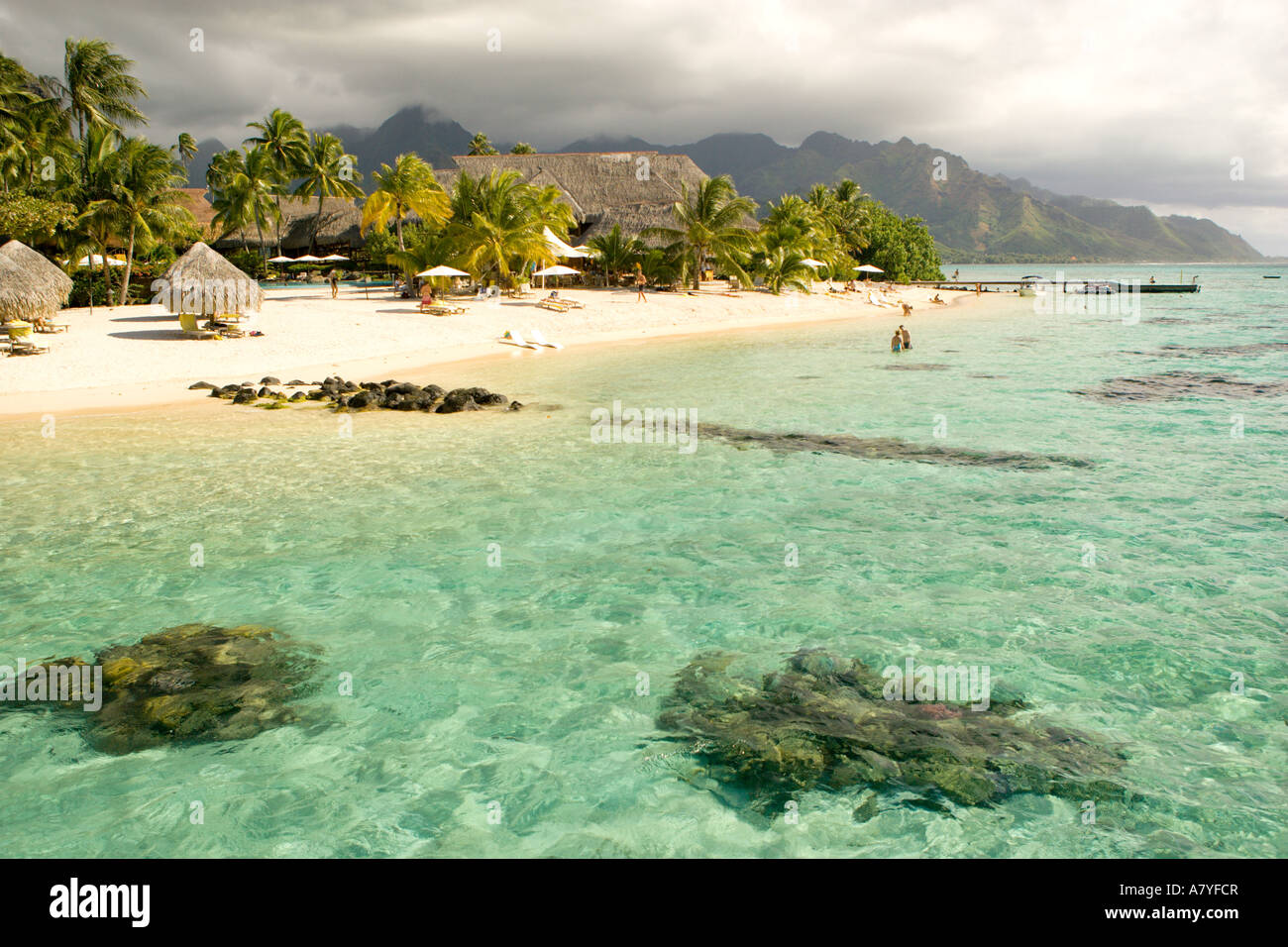 Beautiful Sheraton Resort in Moorea, French Polynesia Stock Photo - Alamy