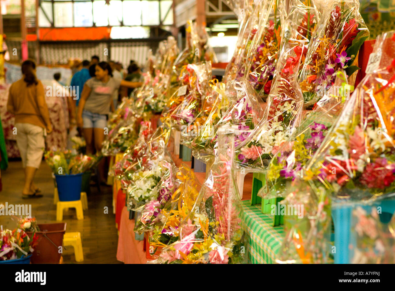 Marche de Papeete (market) Papeete, Tahiti, French Polynesia Stock ...