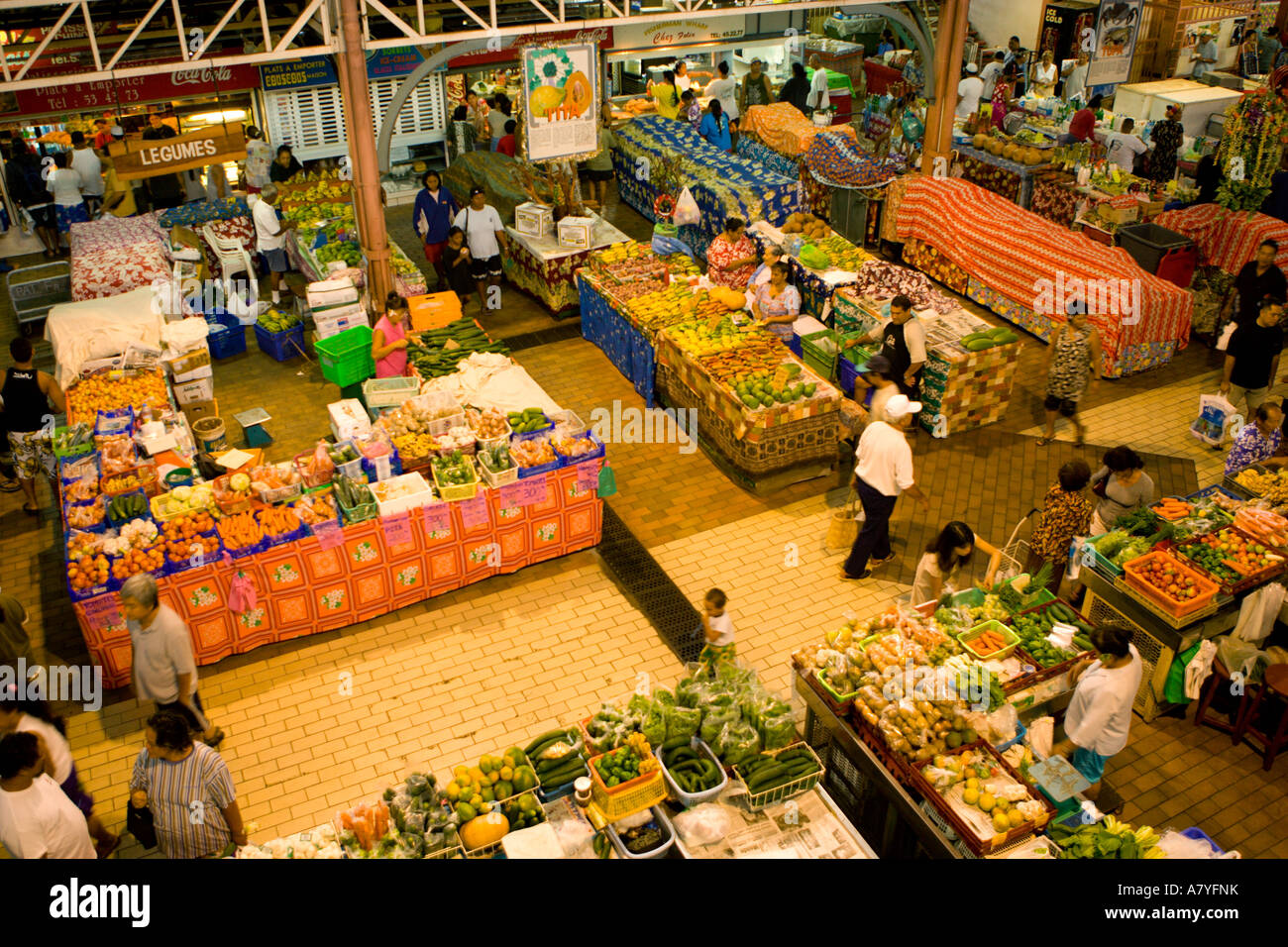 Marche de Papeete (market) Papeete, Tahiti, French Polynesia Stock ...