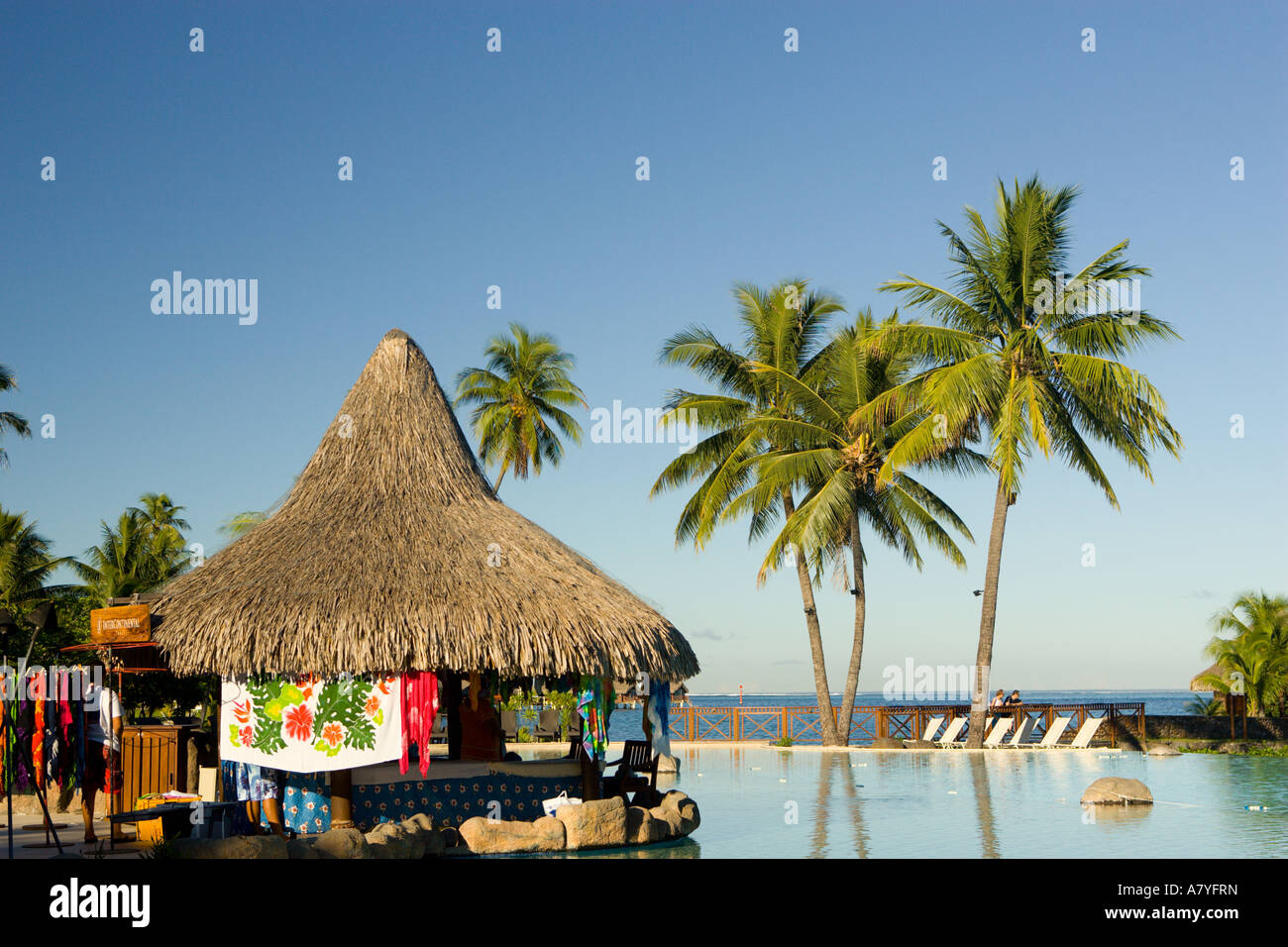 Grounds of the Intercontinental Hotel in Papeete, Tahiti, Society ...