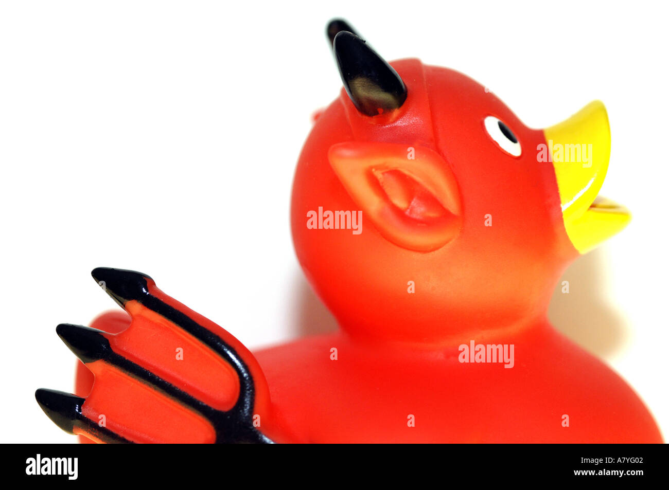 devilish rubber duck Stock Photo - Alamy