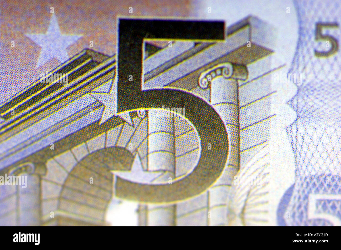 5 five euro note currency Stock Photo - Alamy