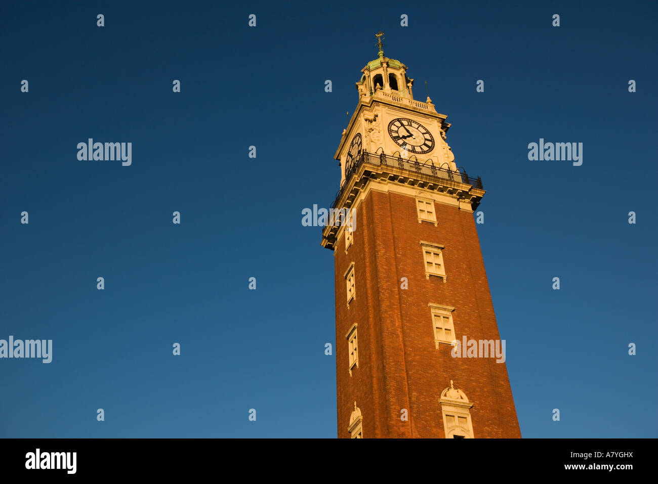 The English Tower in dawn light in downtown Buenos Aires Stock Photo ...